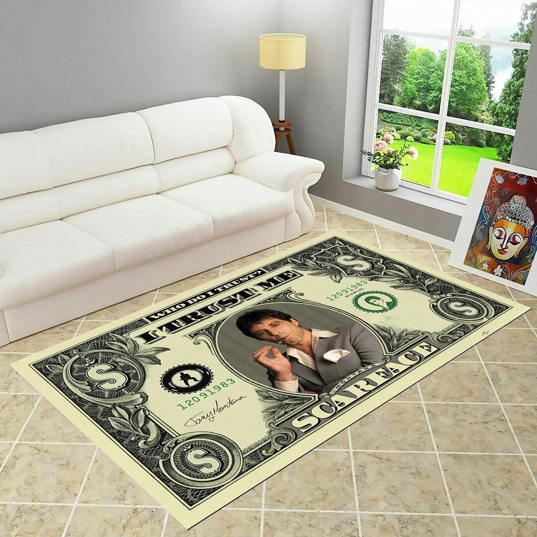 Scarface Carpet, Living Room Rugs, Personalized Rug, Room Print Carpet ...