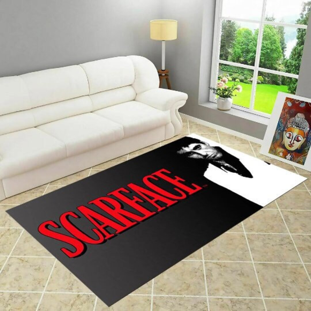 Scarface Rug , Living Room Rugs, Personalized Rug, Room Print Carpet ...