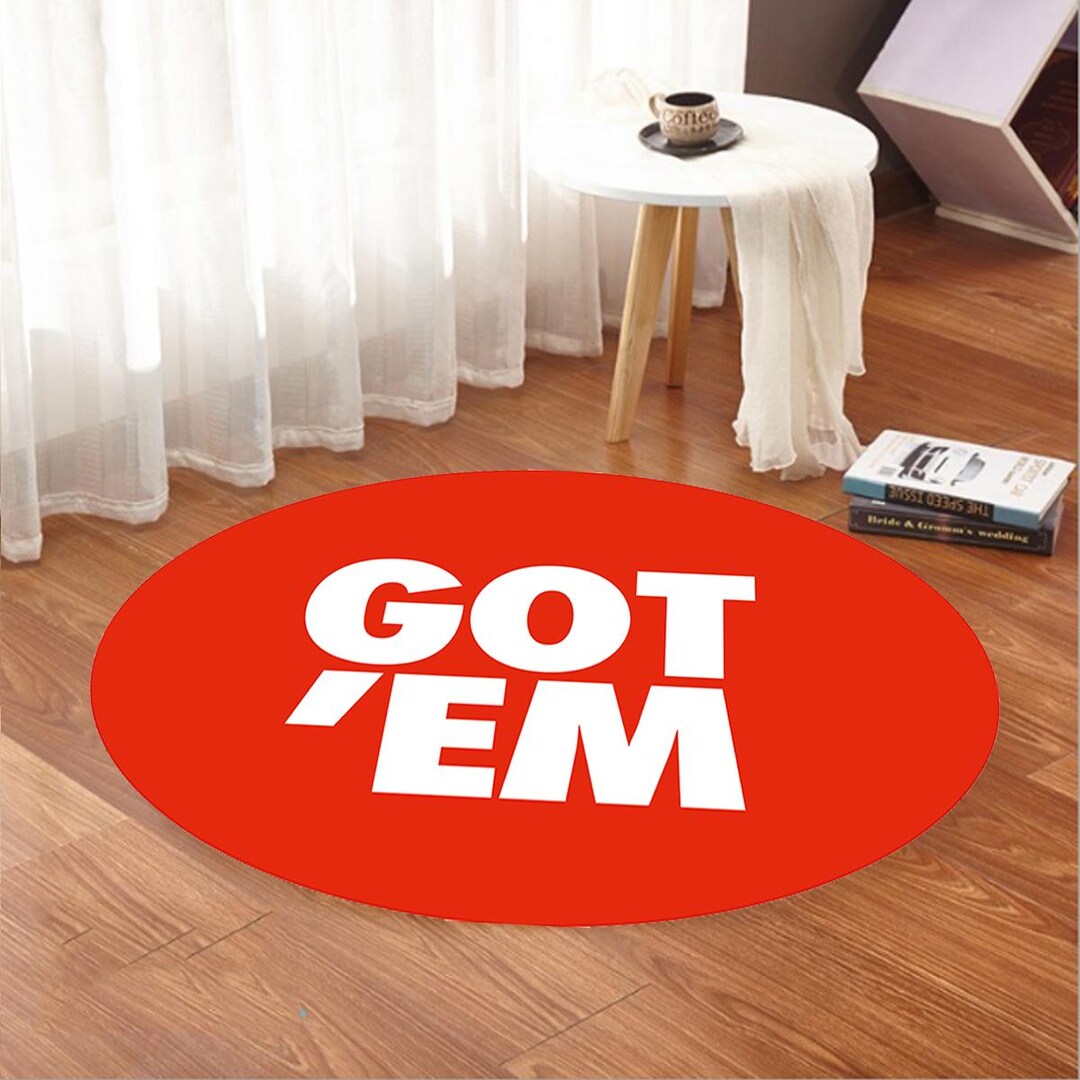 Red Got 'em Sneakerhead Rug: 3D Printed Non-slip Area Rug - Etsy