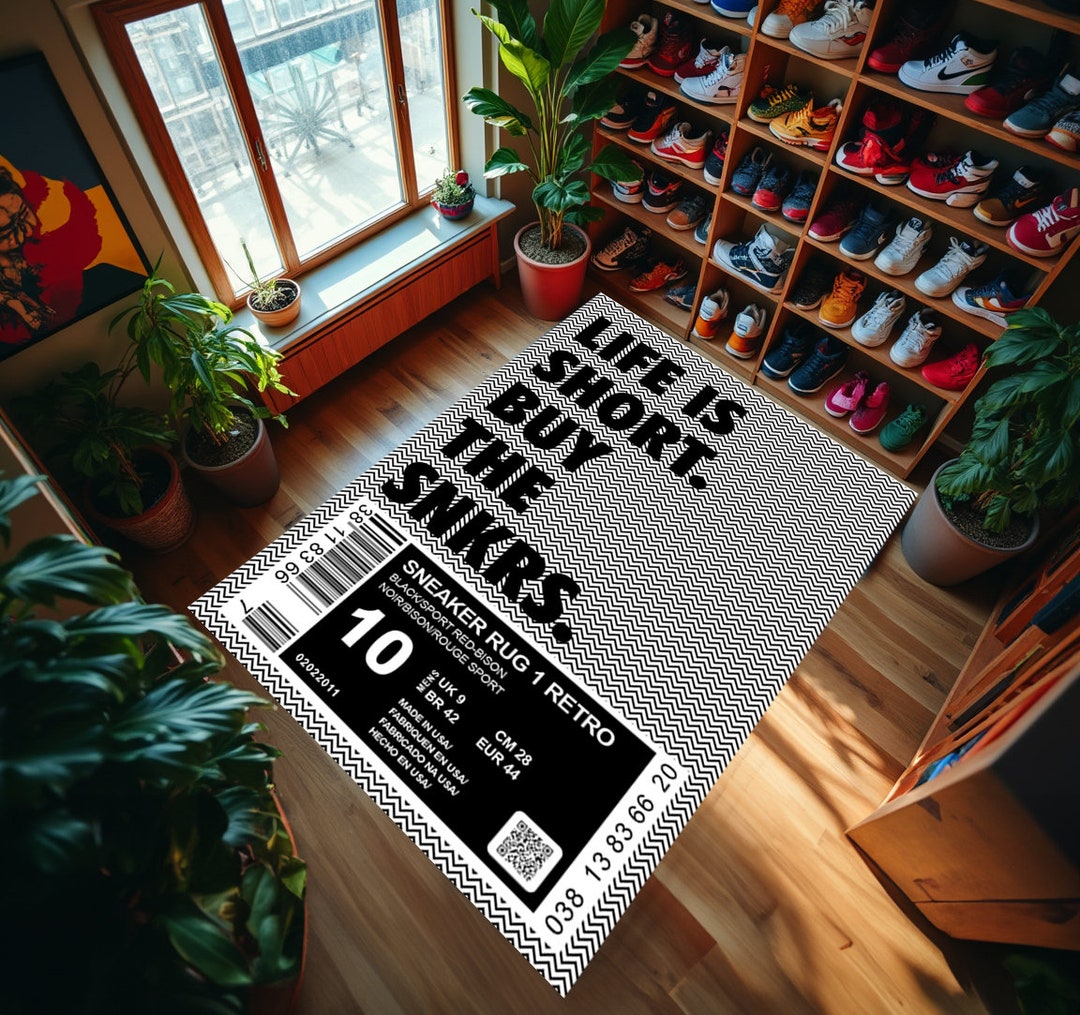 Custom Sneakerhead Rug:personalized Hypebeast Home Decor,sneakerhead ...