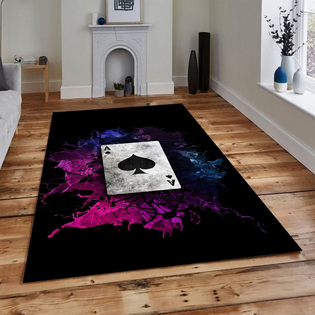 Playing Cards,poker Game, Playing Cards Symbols Area Rug,poker Player ...