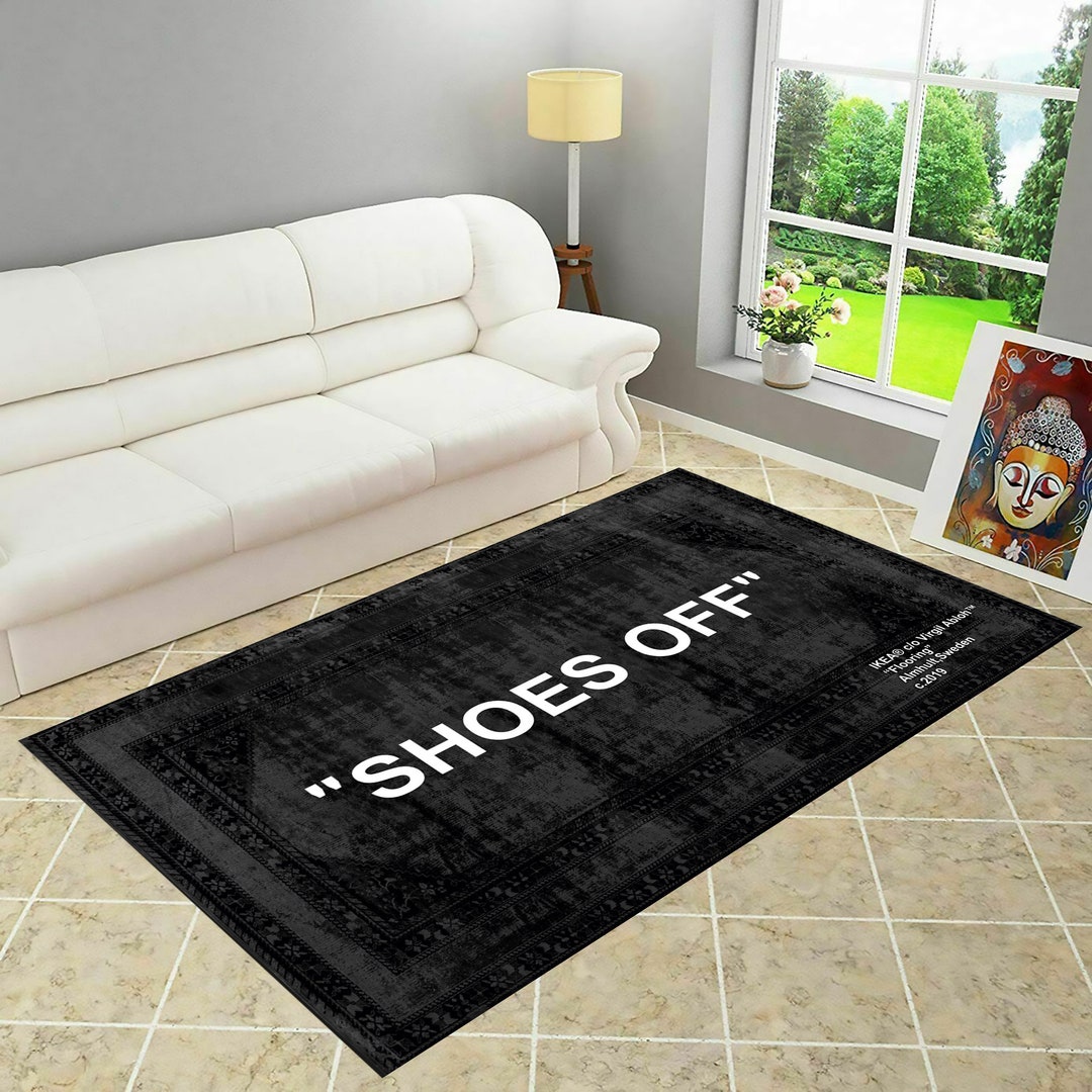 Black Shoes Off,shoes off Classic Rug,living Room Rug,sneaker Rug ...
