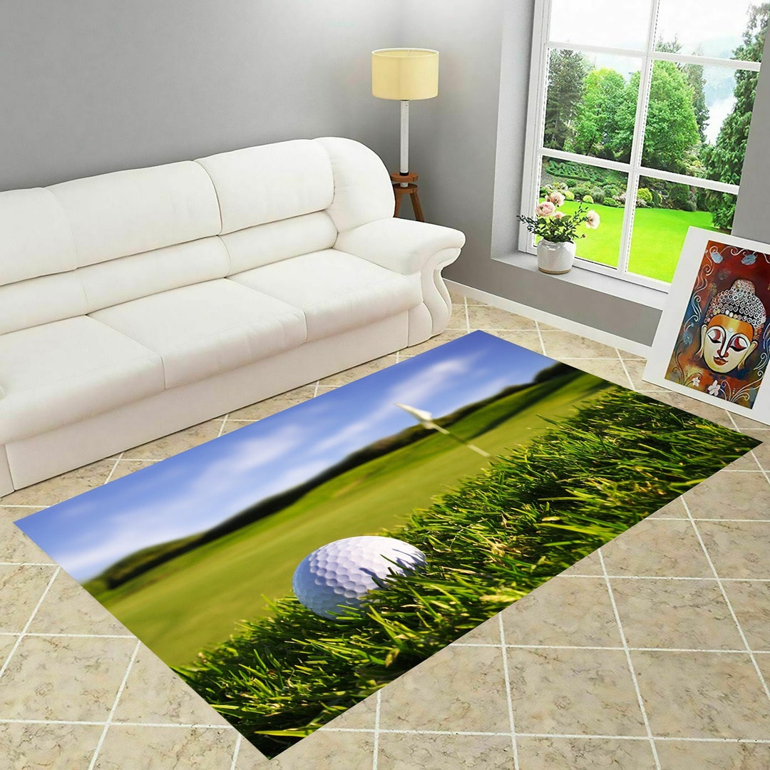 Golf Decor,golf Ball Photo Rug,golf Area Rug,living Room Rug ...