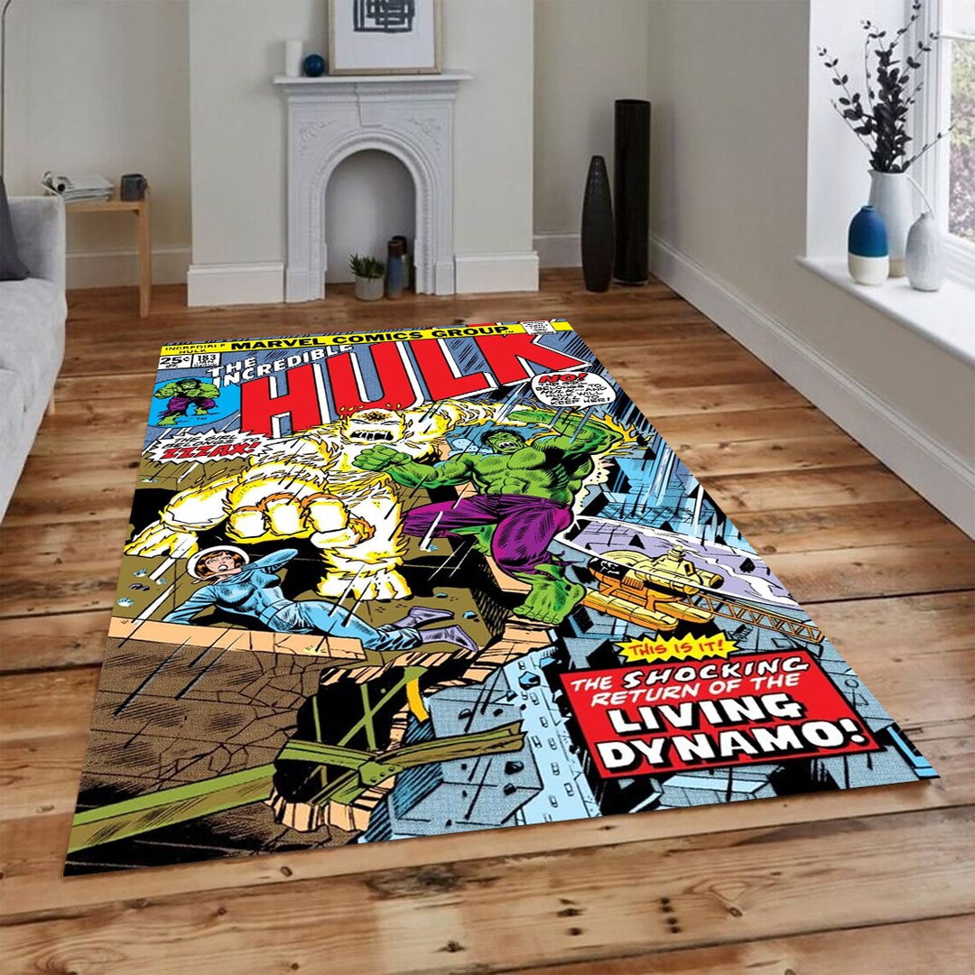 Hulk,magazine Cover,comics Modern Rug,hulk Decor,spiderman,kids Room ...