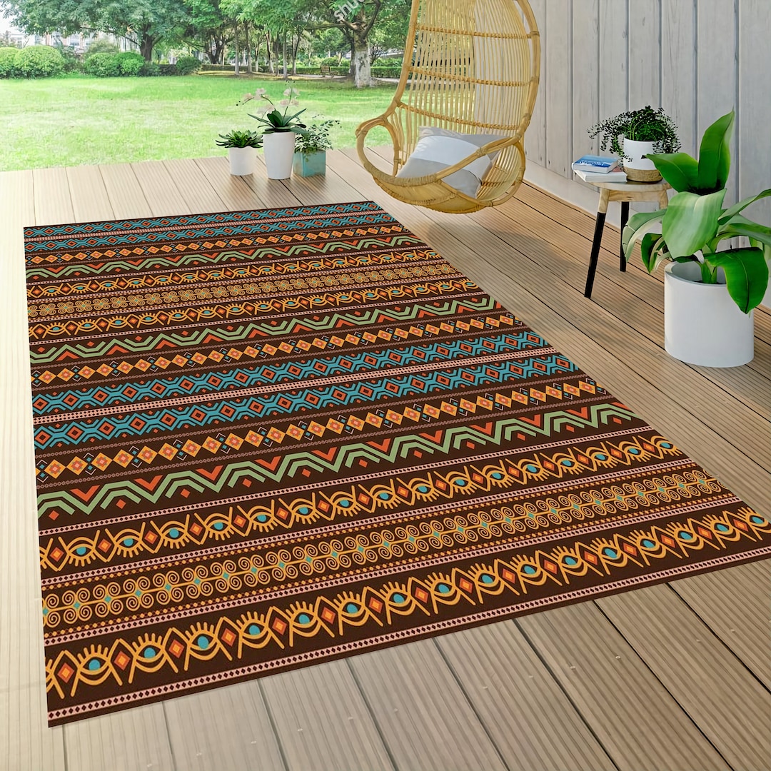 Indoor Outdoor Rug,ethnic Outdoor Rug,garden Decor,area Rug,outside ...