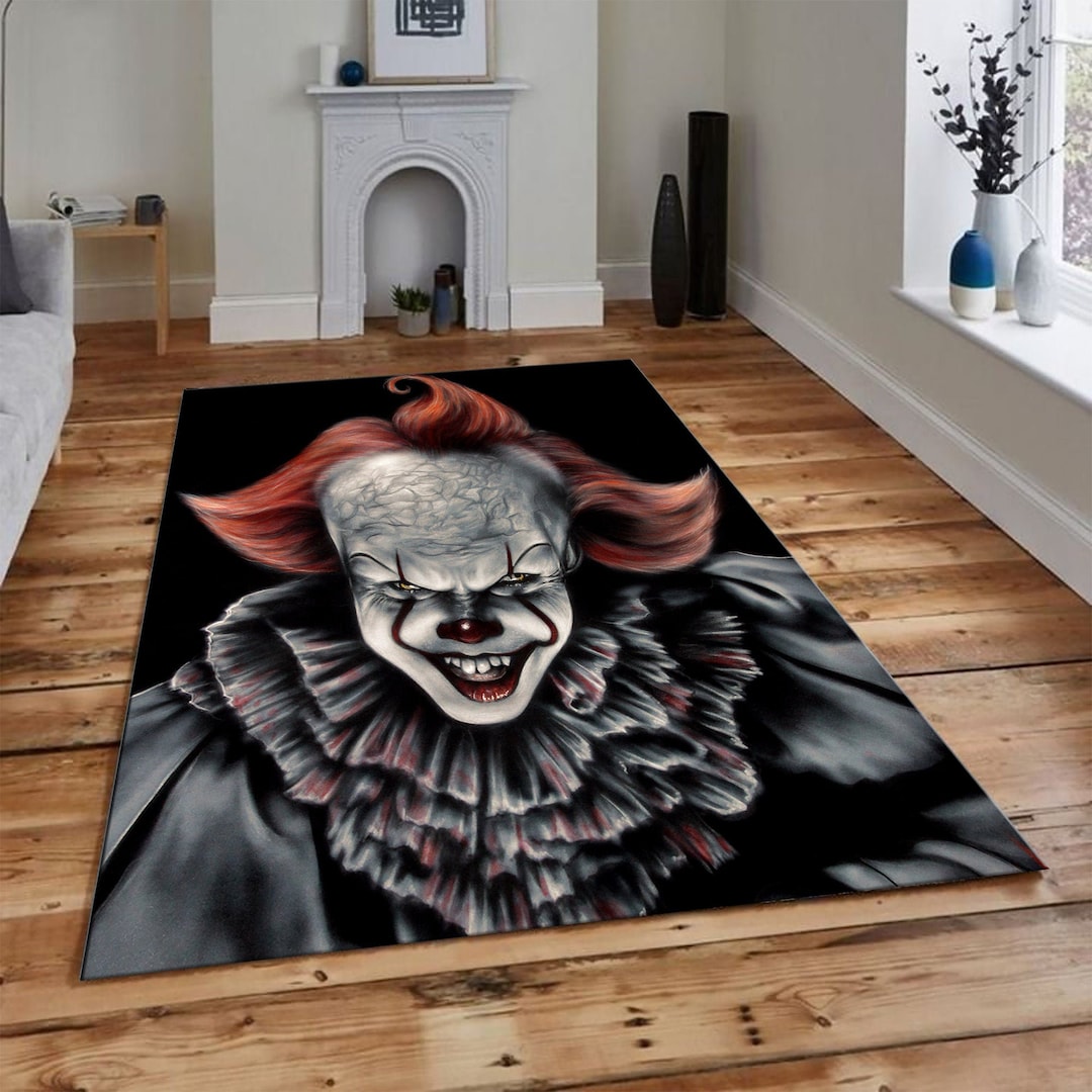 Pennywise Rug, Horror Movie Area Rug, Horror Movie Carpet, Modern Rug ...