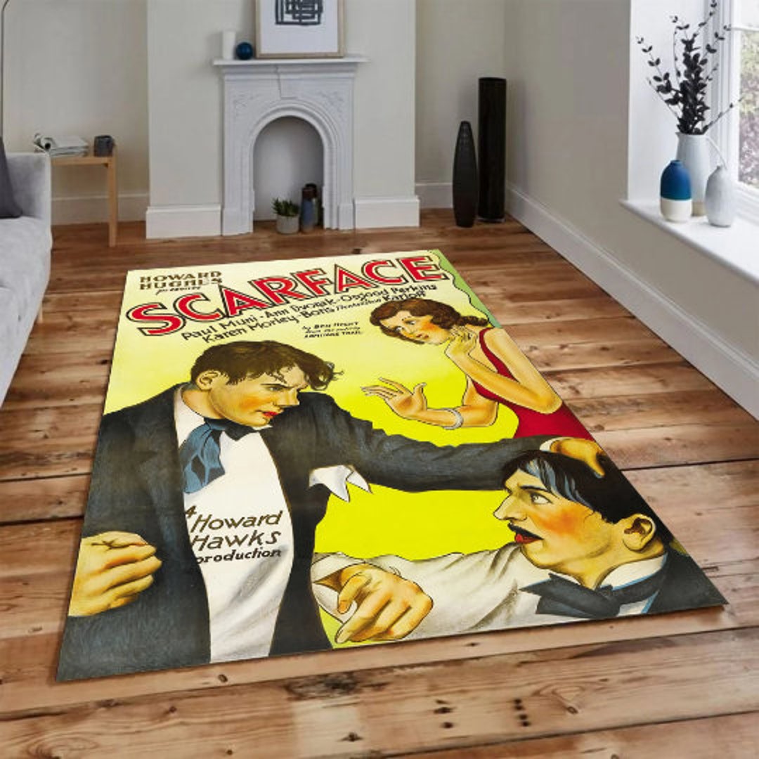 Scarface Carpet, Living Room Rugs, Personalized Rug, Tony Montana Rug ...