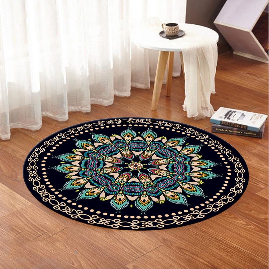 Mandala Rug,mandala Round Rug,round Rug,mandala Pattern Round,popular ...