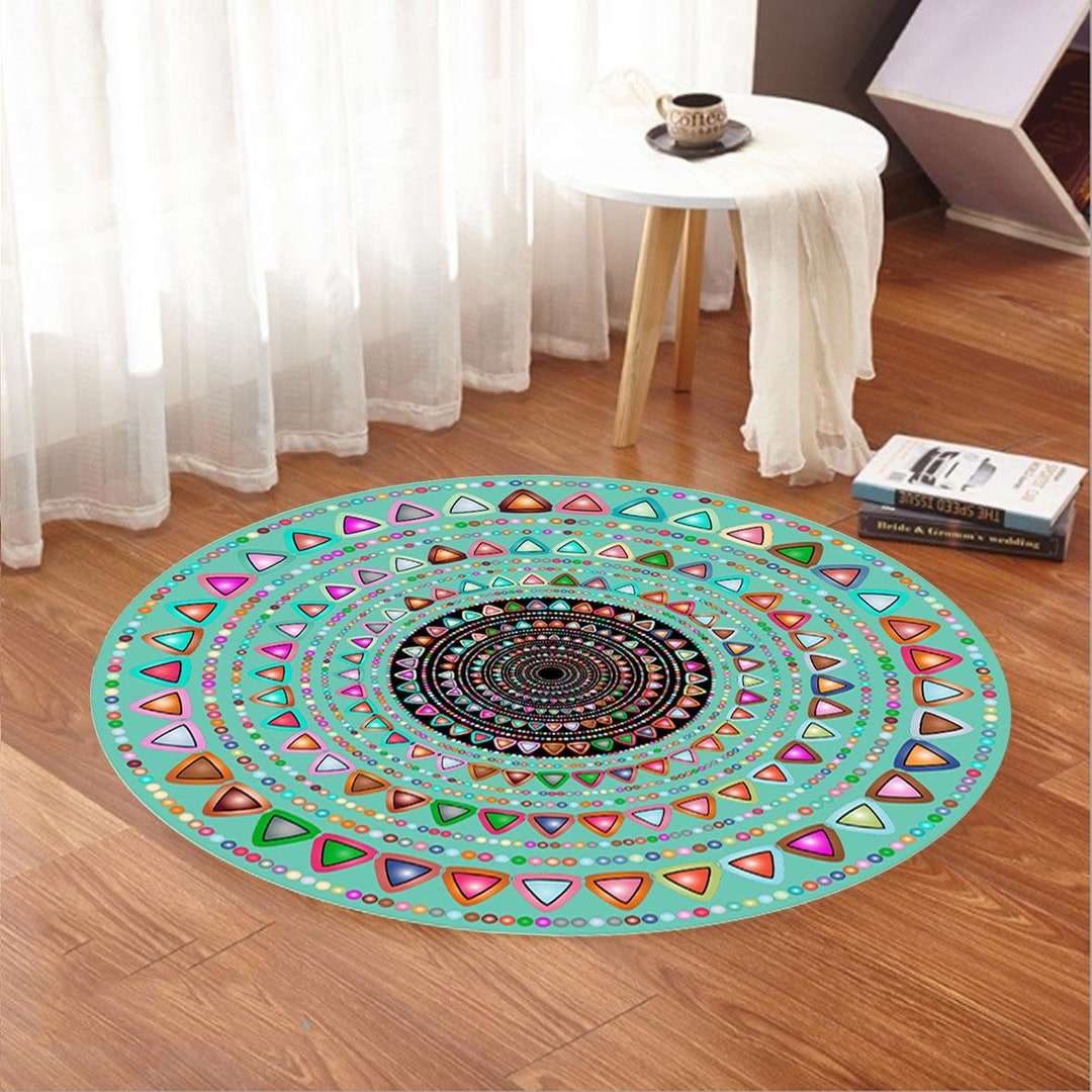 Mandala Decor,mandala, Round Rug, Round Themed Rug,living Room,mandala ...