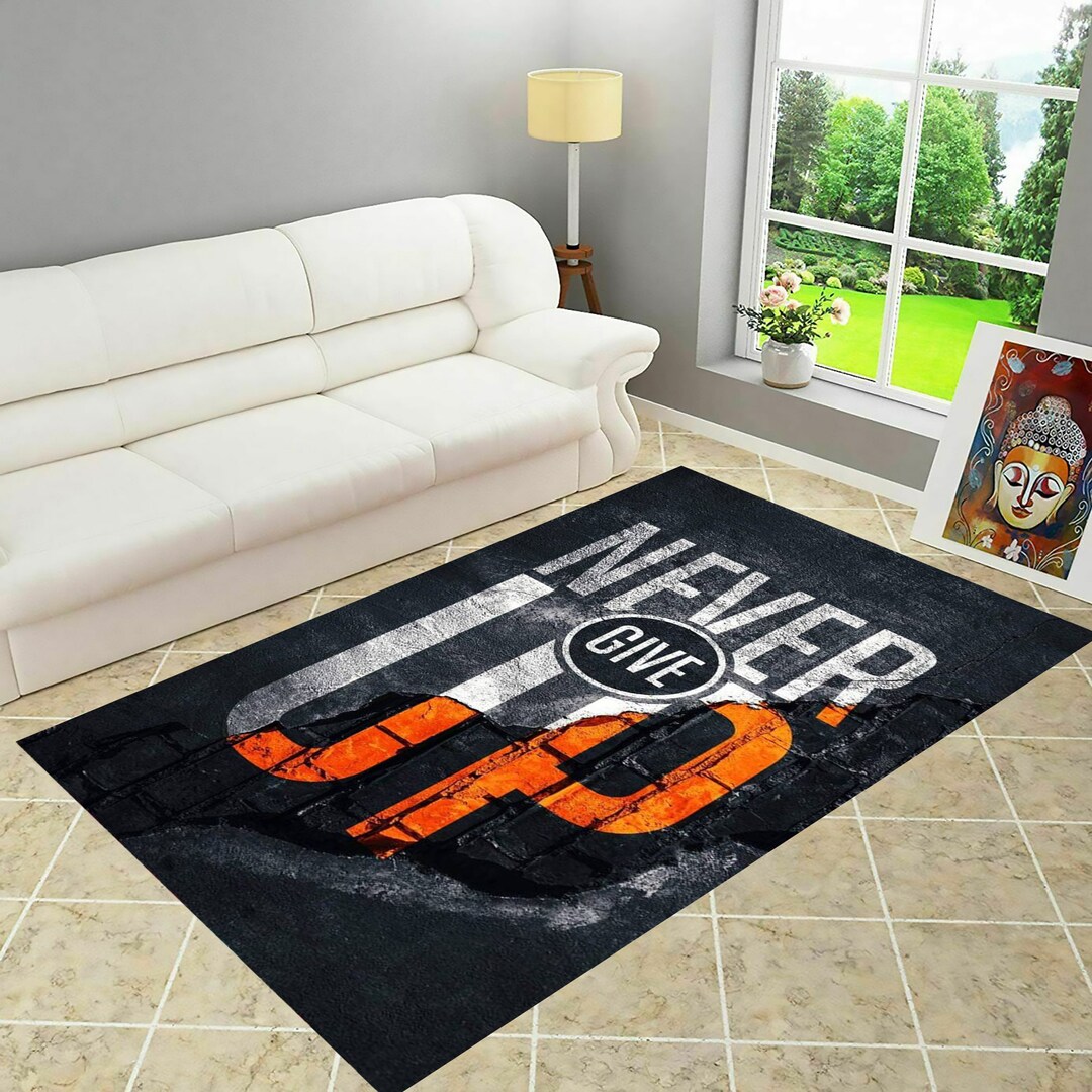 Motivation Rug, Never Give up Party Decor Rug,themed Rug,playing Carpet ...