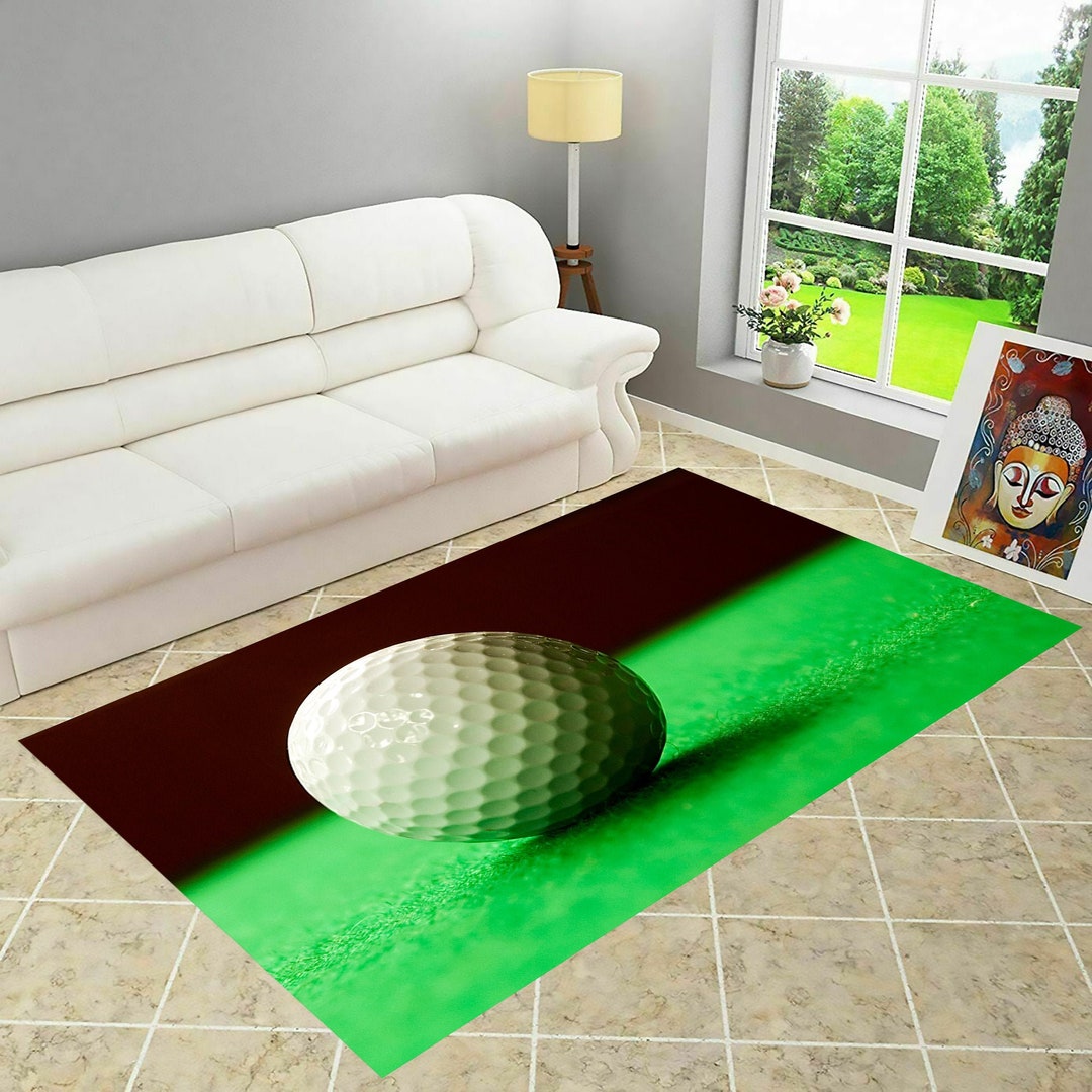 Golf Ball Rug,golf Ball Photo Area Rug,golf Decor,custom golf course ...