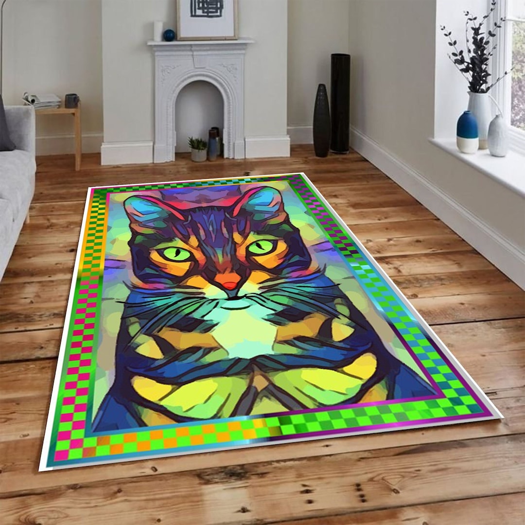 Cat,cat Pattern Rug,modern Rug,living Room Rug,rug,top Quality Carpets ...