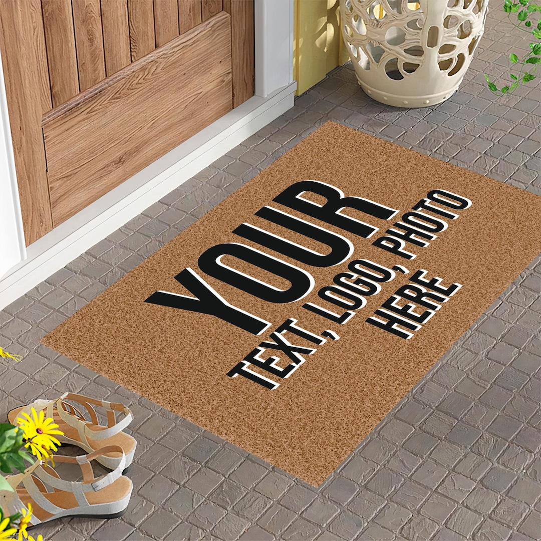 Personalized Photo Doormat, Custom Logo Welcome Mat, Housewarming Gift ...