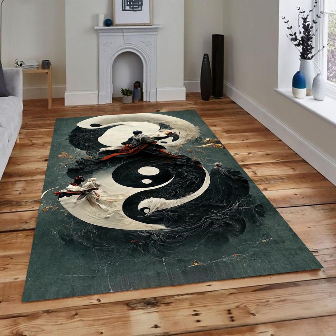 Yin Yang Rug, Modern Rug, Infinity Symbol Rug, Living Room Rug, Non ...