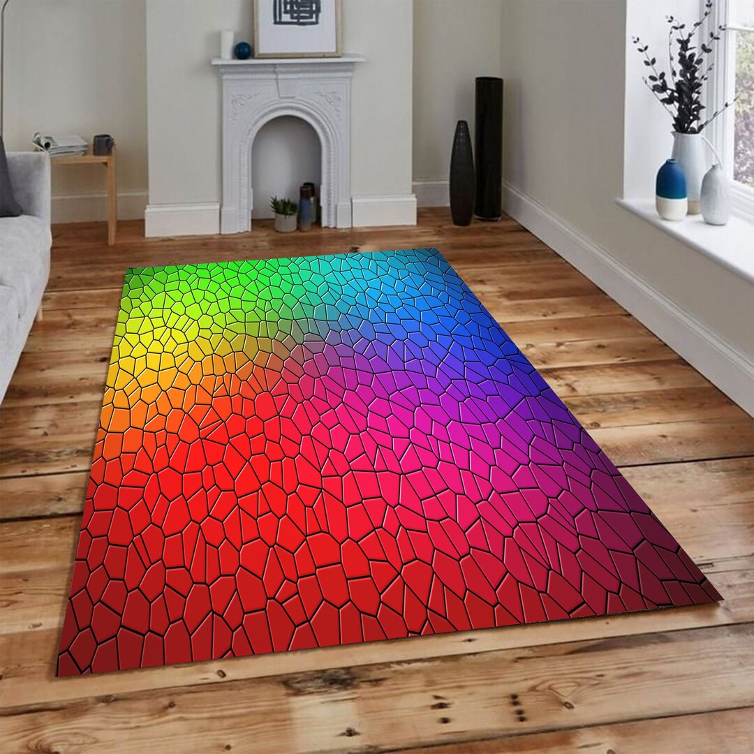 Stripe Pattern,colorful Rug,shining Rug,living Room Rug,décoration D ...