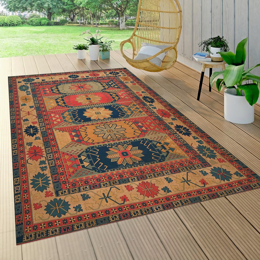 Ethnic Pattern Rug,garden Patio Area Rug,décoration D'intérieur,outdoor ...