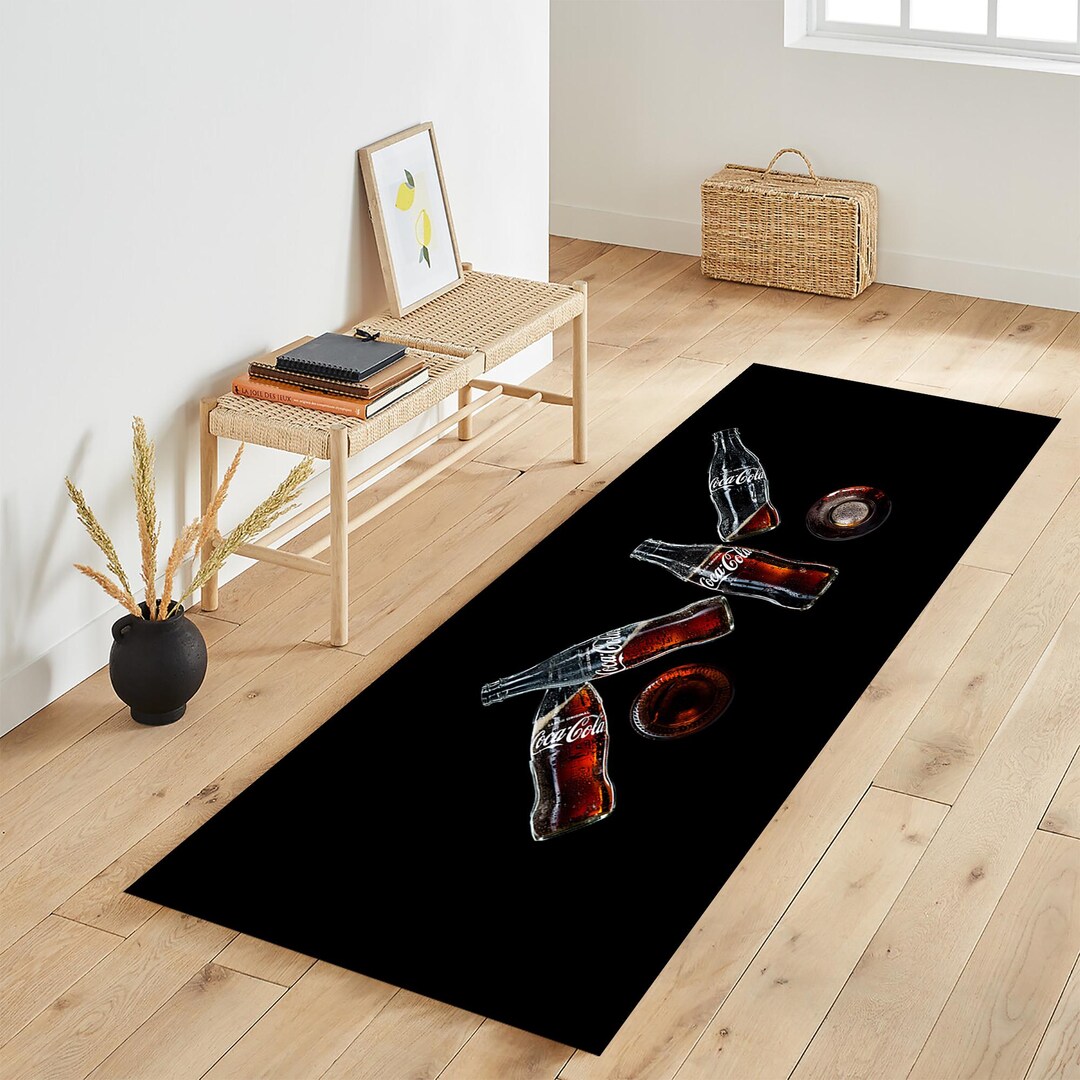 Coca Cola Runner Rug, Hallyway Rug, Coca Cola Bottle Decor, Entryway ...