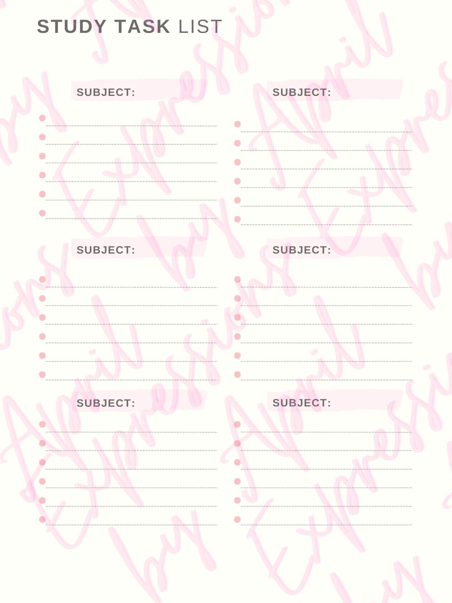 College Prep: Lecture Notes, Cornell Notes, Study Task List, Daily ...