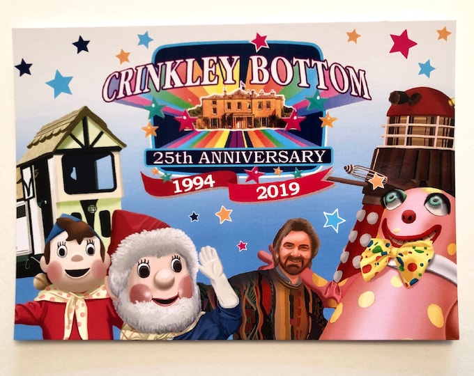 Mr Blobby Postcard crinkley Bottom 25th Anniversary No. 1 Compilation ...