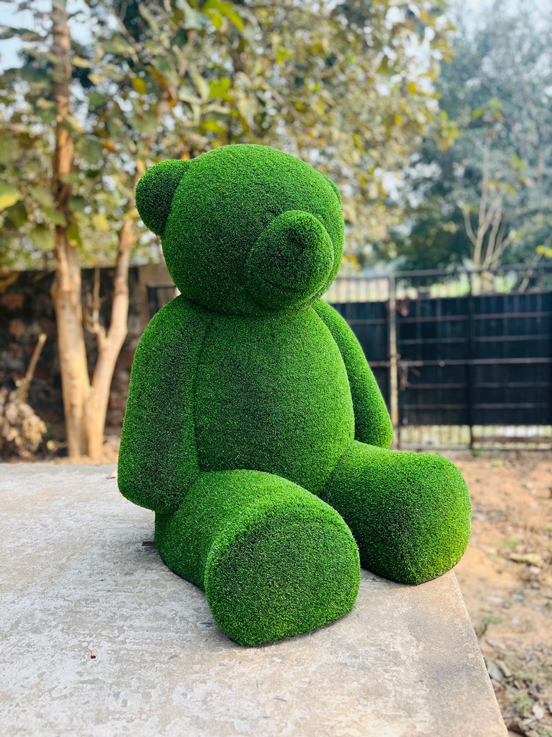 Bear Topiary Green Handmade : Artificial Turf Decor - Etsy