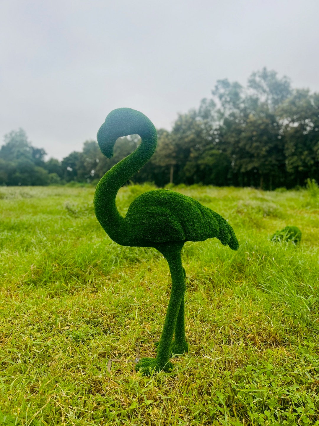 Animal Topiary Green Standing Flamingo is Made of Fibreglass and ...