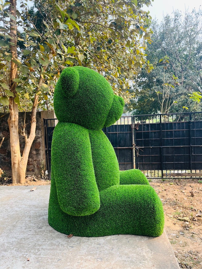 Bear Topiary Green Handmade : Artificial Turf Decor - Etsy