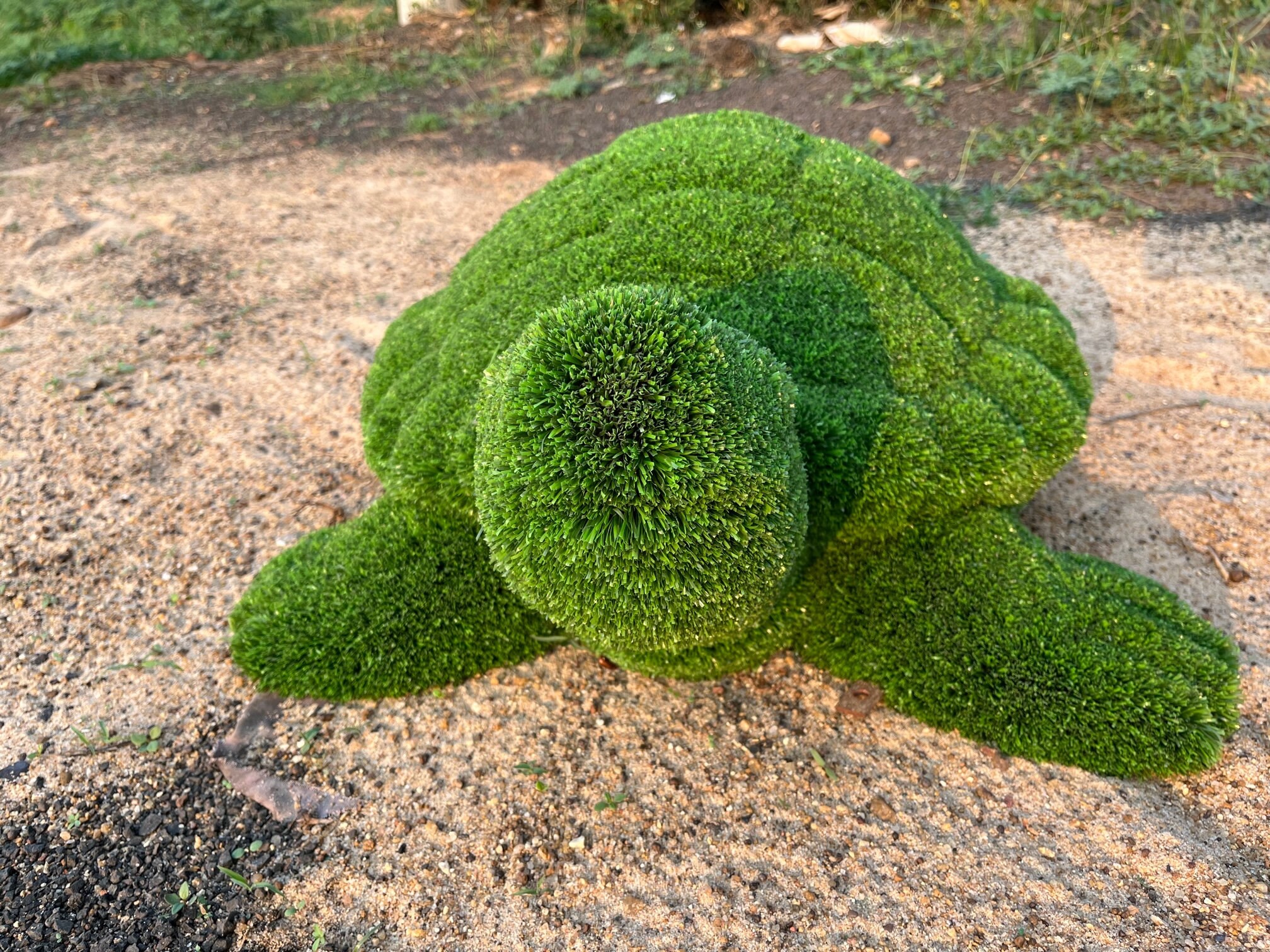 Handmade Artificial Turf Turtle Topiary: Fiberglass Garden Decor - Etsy