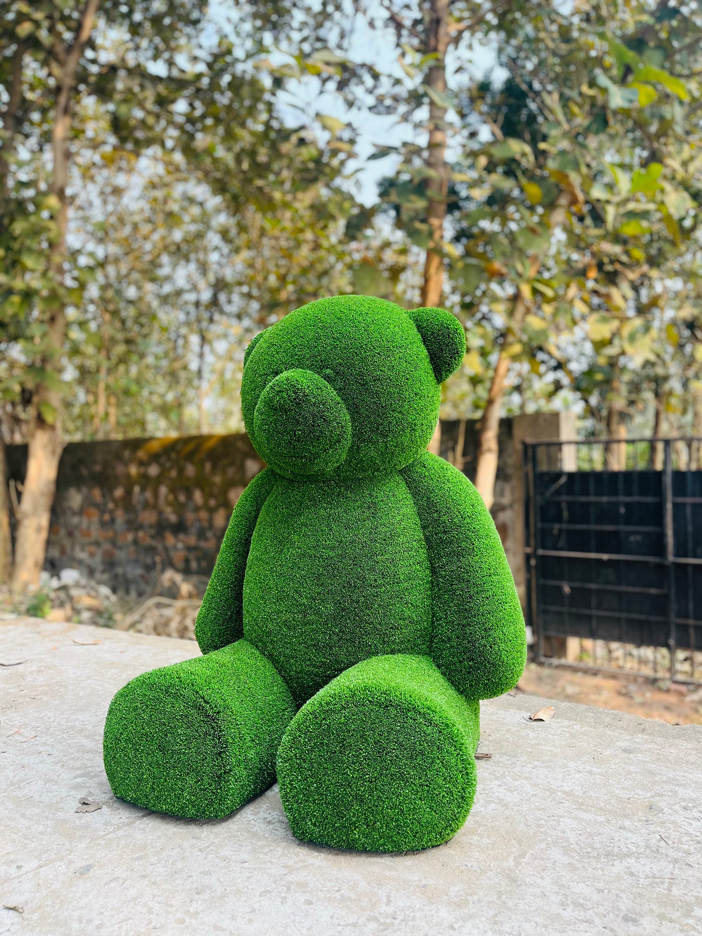 Artificial Grass Bear is Made of Fibreglass and Artificial Turf for Home, Garden and Outdoor - Etsy