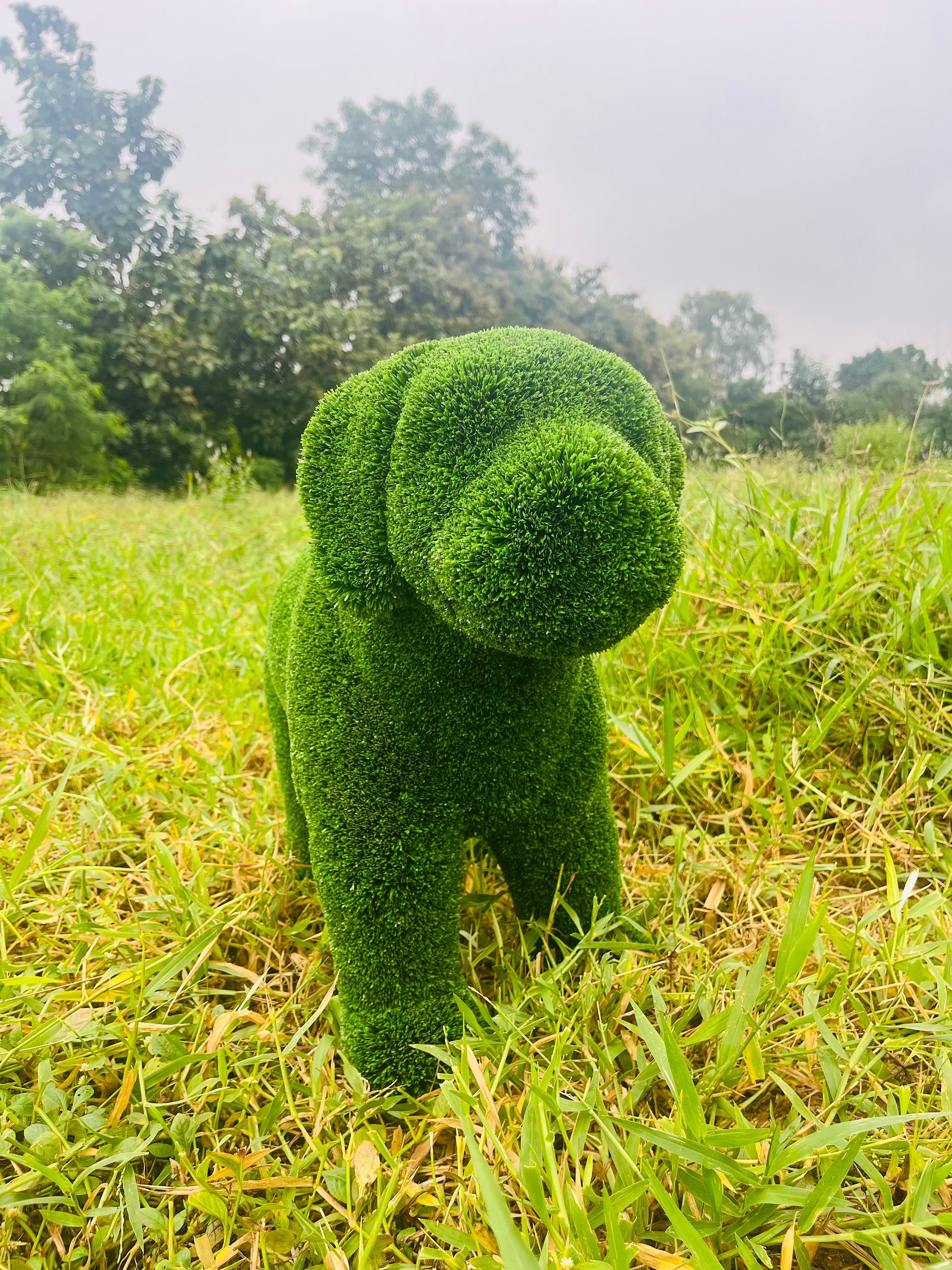 Green Dog Topiary: Fibreglass Puppy for Home & Garden - Etsy