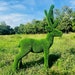 Animal Topiary Green Deer is Made of Fibreglass and Artificial Turf for ...