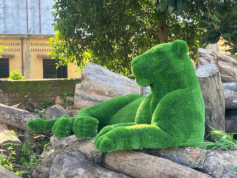 Handmade Lying Lioness Topiary: Artificial Turf Garden Decor - Etsy