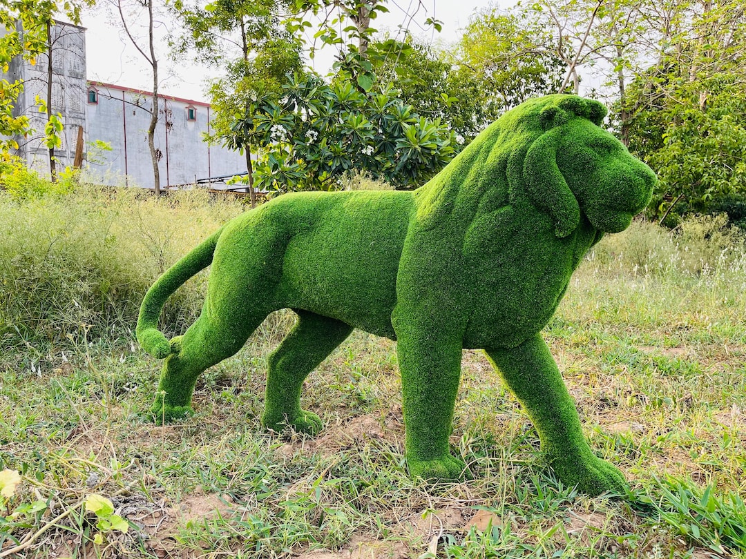 Green Colour Standing Lion : Handicrafted Outdoor and Indoor - Etsy