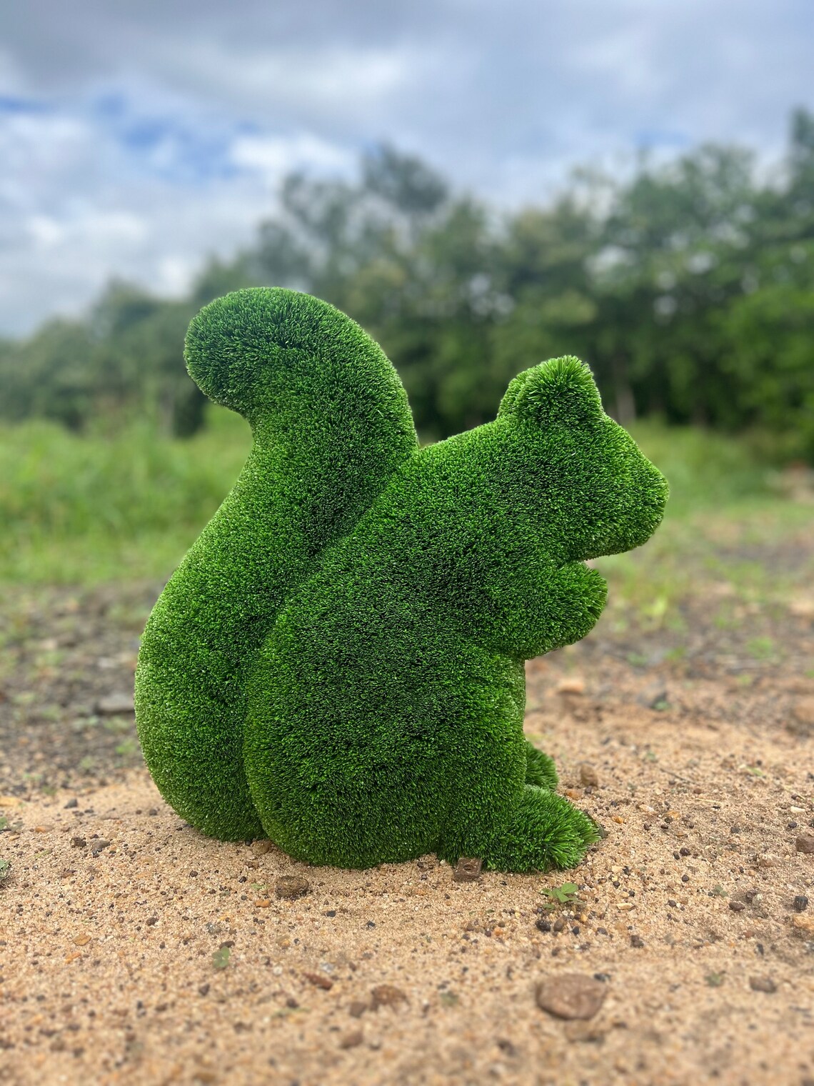 Animal Topiary Green Squirrel is Made of Fibreglass and Artificial Turf ...