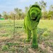 Animal Topiary Green Standing Lion is Made of Fibreglass and Artificial ...