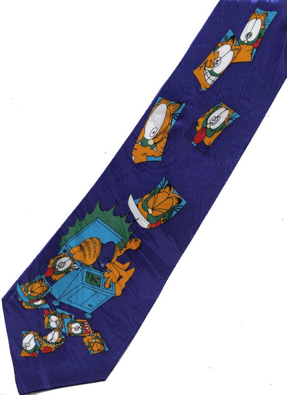 Garfield Cat Playful Cartoon Neck Tie | Etsy
