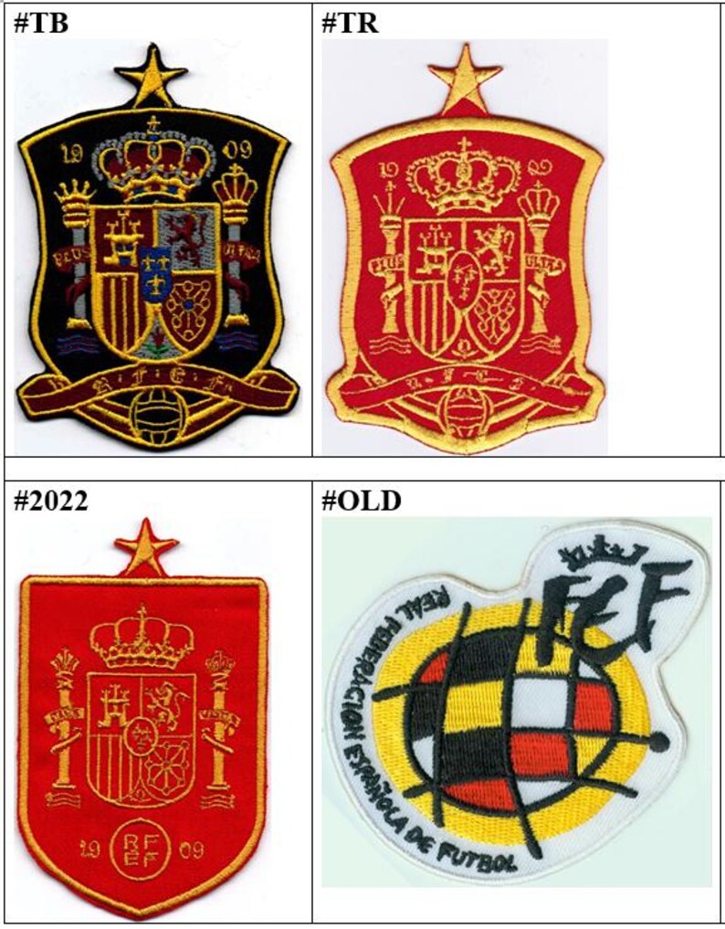 Spain FA National Football Team Soccer Badge Iron on Embroidered Patch ...