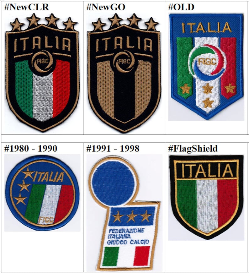 Italy National Football Team Soccer Badge Iron on Embroidered Patch - Etsy