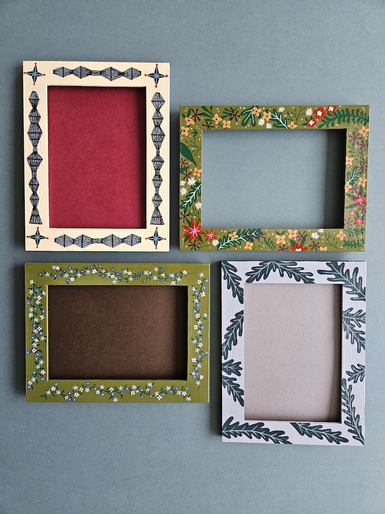 6 X 4 Unique Hand Painted Picture Frames - Etsy UK