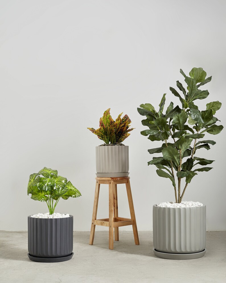 Indoor/outdoor Large Nordic Minimalist Fiberstone Lightweight - Etsy