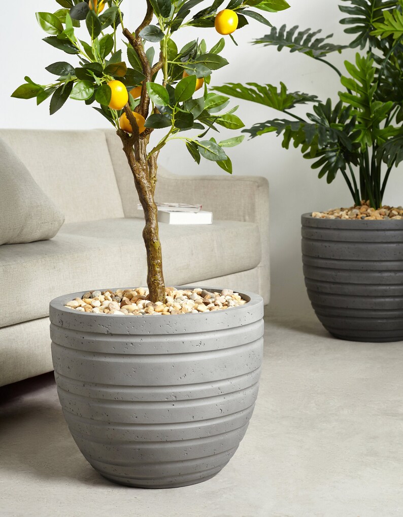 Indoor/outdoor Large Nordic Minimalist Fiberstone Lightweight - Etsy