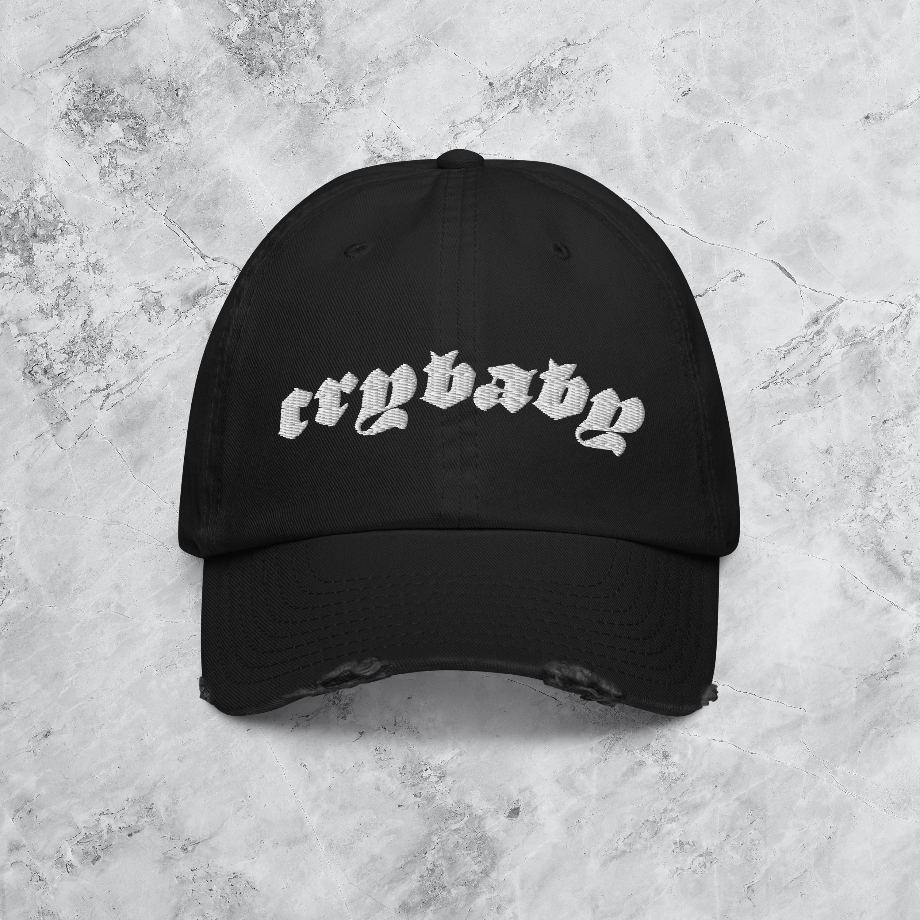 Crybaby Distressed Cap Streetwear, Fashion, Dark Aesthetic, Goth, Emo ...