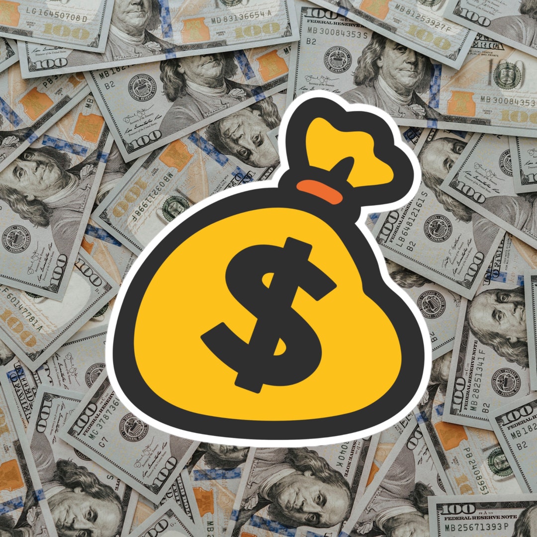 Money Bag Sticker | Sticker for Car Bumper, Tuners, Racing, Truck ...