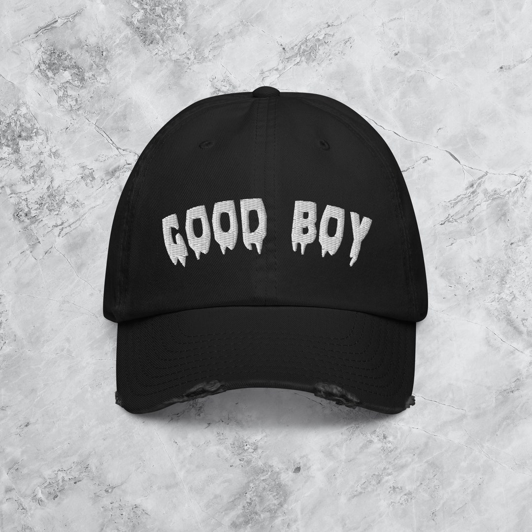 Good Boy Distressed Cap Streetwear, Fashion, Aesthetic, Goth, Emo, Punk ...