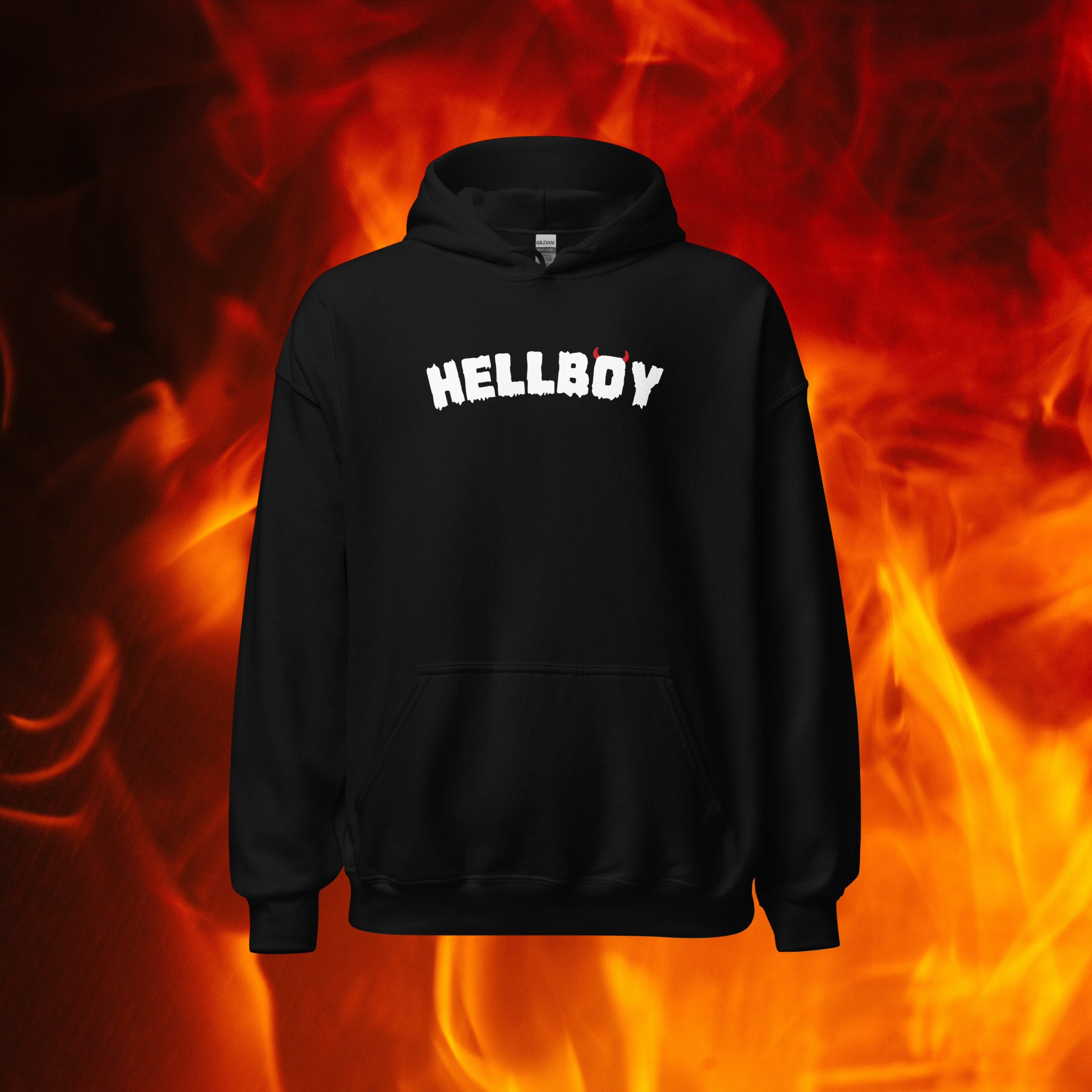 Hellboy Unisex Hoodie Streetwear Fashion Dark Aesthetic Goth Emo Punk Geschenk fur Freundin Freund Etsy