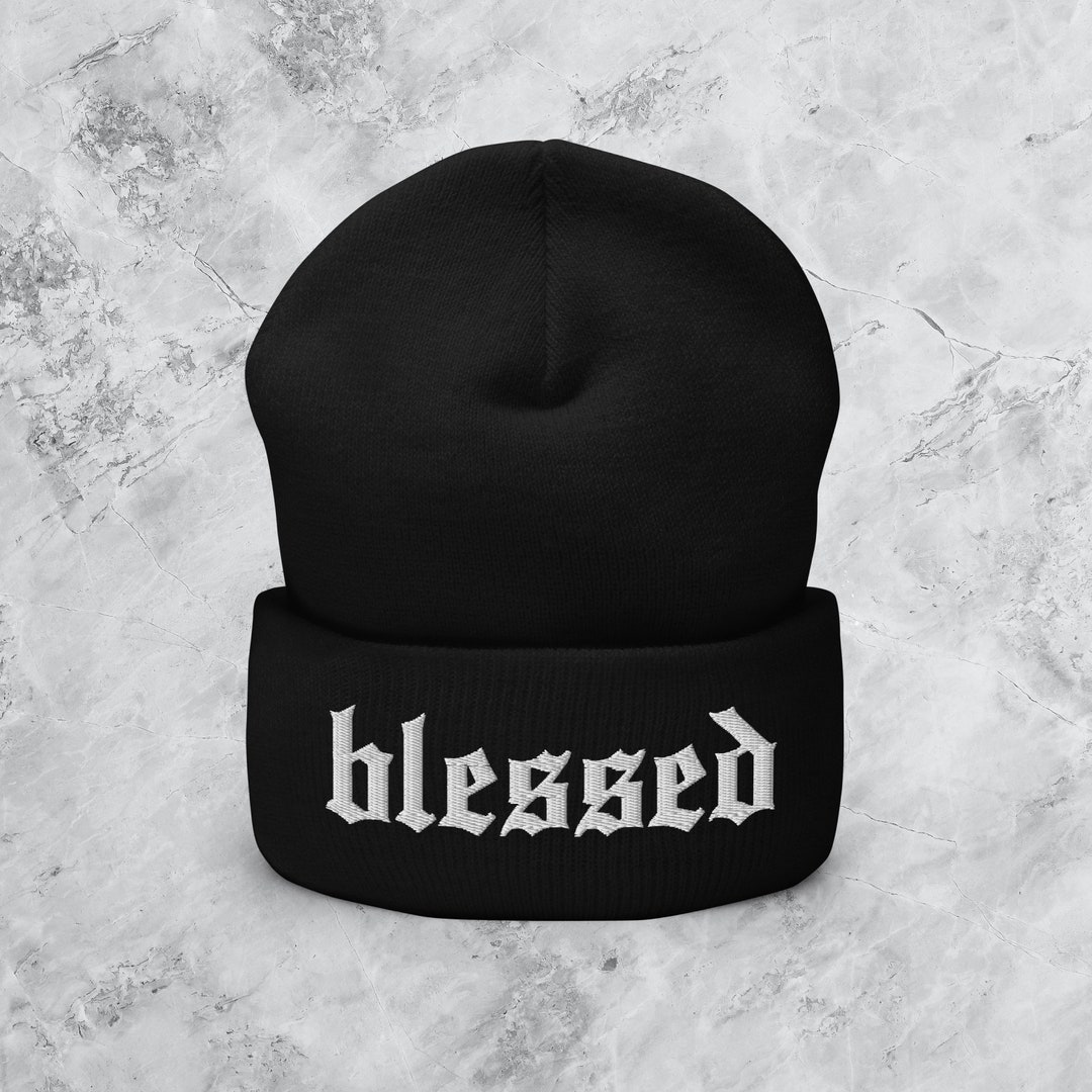 Blessed Cuffed Beanie | Streetwear, Fashion, Aesthetic, Goth, Gift for ...