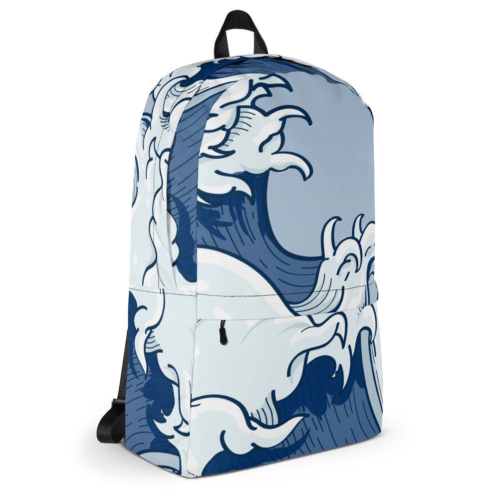 Ocean Waves Backpack Streetwear, Fashion, Gift for Valentines Day ...