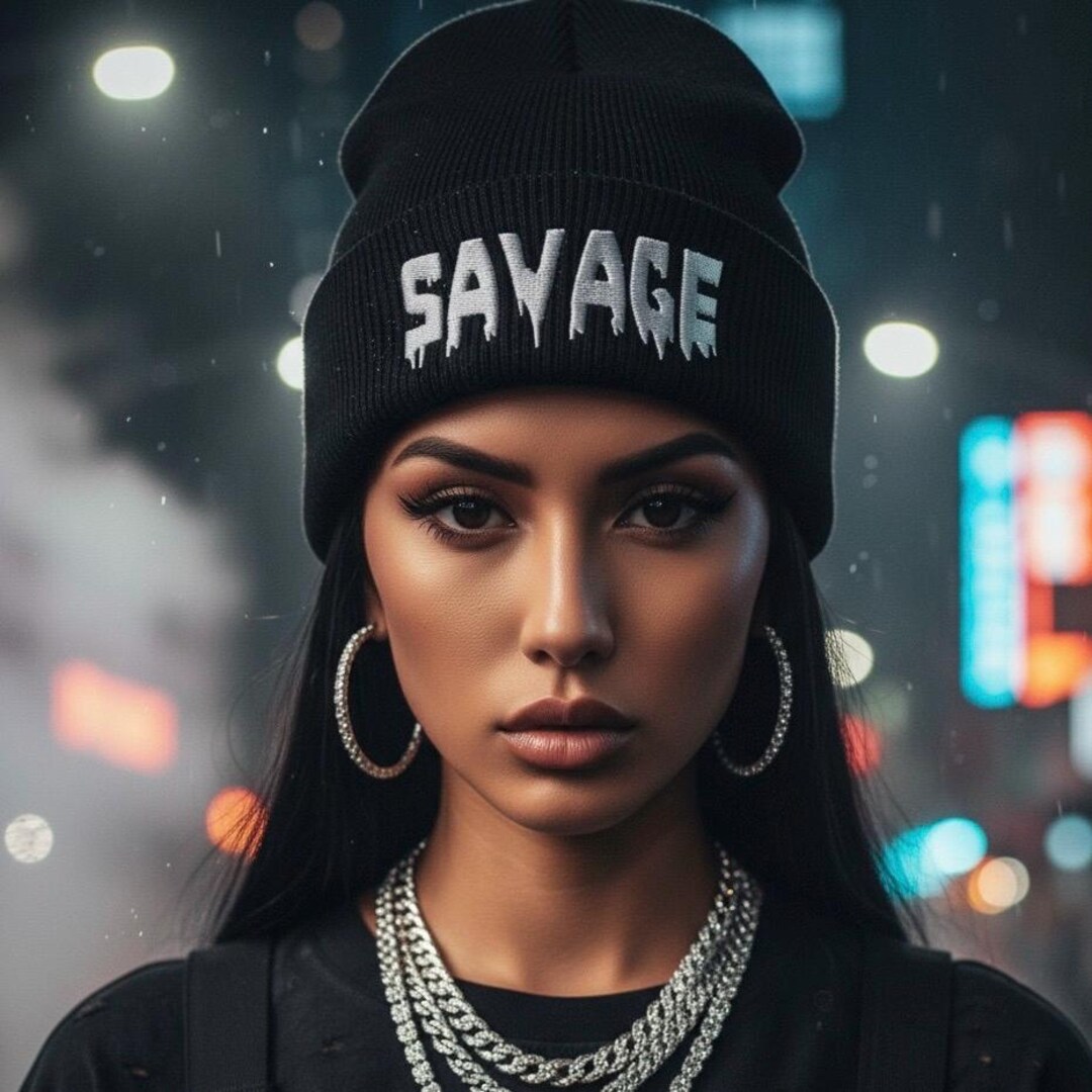 Savage Beanie | Dark Streetwear Fashion Goth Emo Punk Gift - Etsy