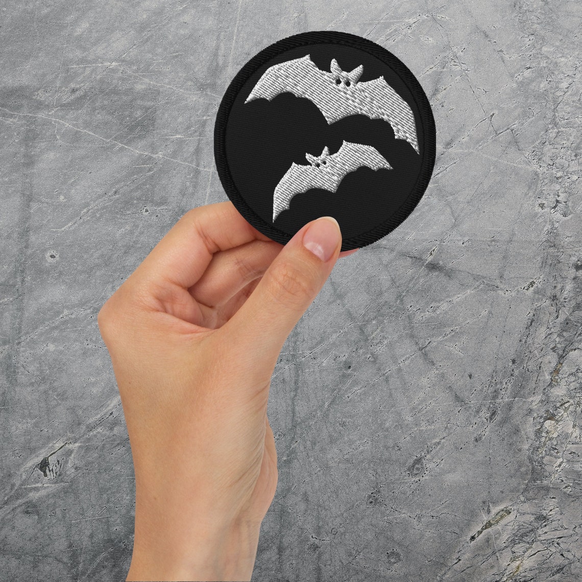 Bats Embroidered Patch Goth Emo Punk Halloween - Etsy