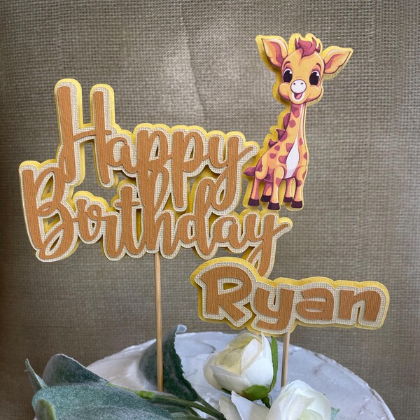 Giraffe Cake Topper - Etsy
