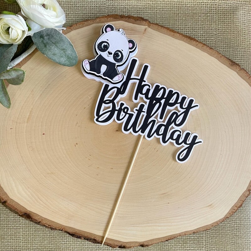 Panda Cake Topper - Etsy